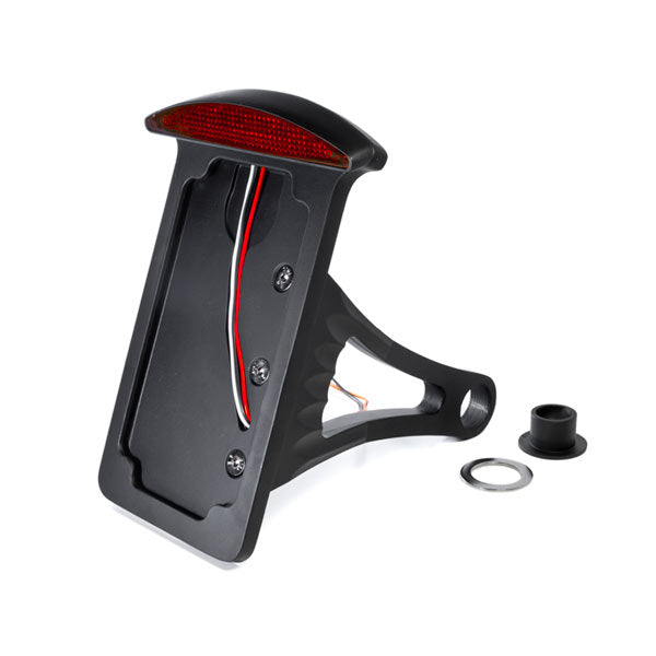 Side Mounted Verticle License Plate Assembly Black LED Tail Brake Light ...
