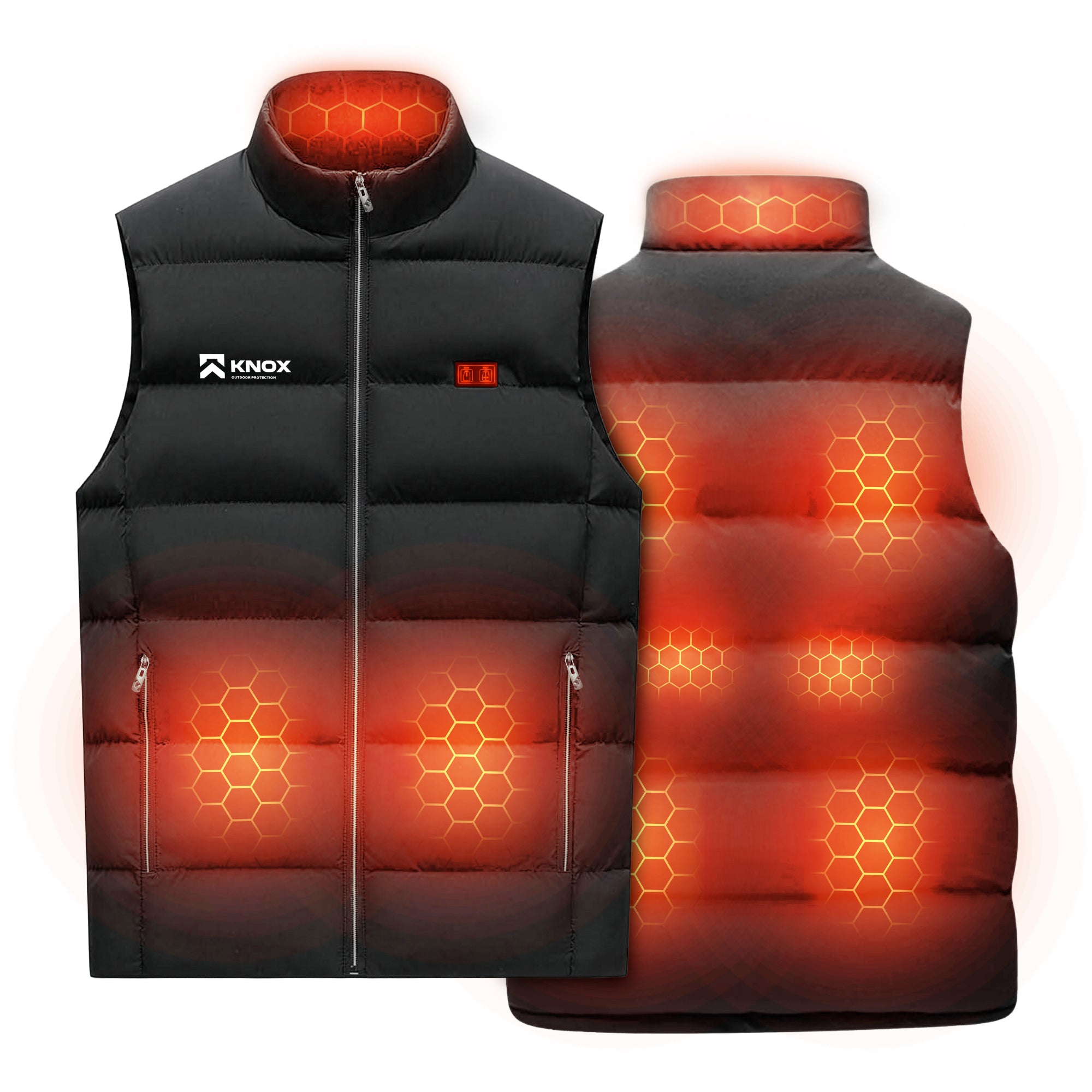 KNOX Heated Vest with Battery Pack, 9 Heating Zones – KapscoMoto