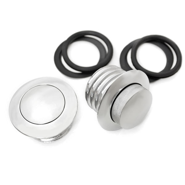 Dual Chrome Pop Up Flush Gas Cap Vented Fueltank Fuel Cap Left & Right ...